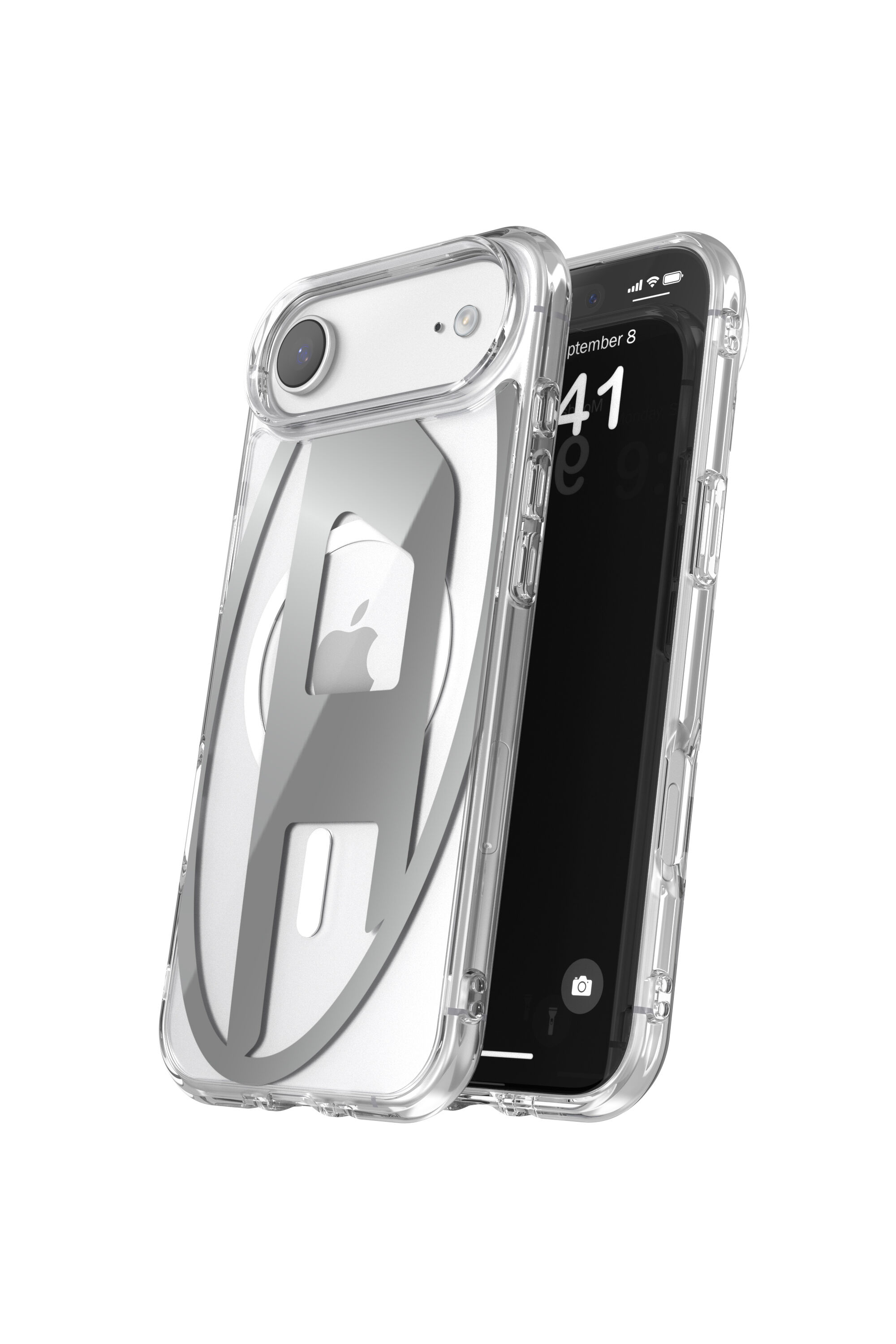 Women's Oval D metallic case with magsafe for iPhone 17 Air | Grey | Diesel
