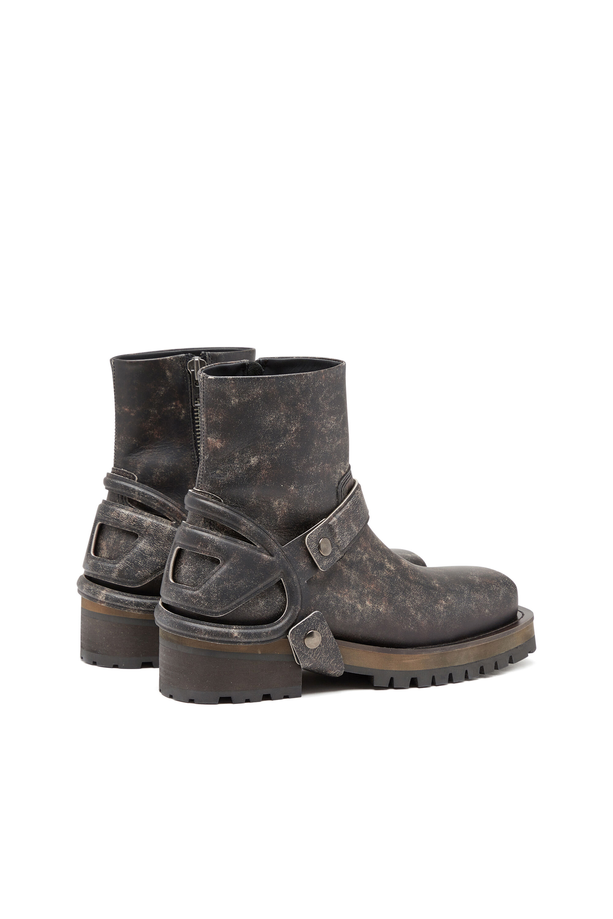 Men's D-Texan-Harness boots in distressed leather | Brown Men's D-Texan-Harness boots in distressed leather | Brown