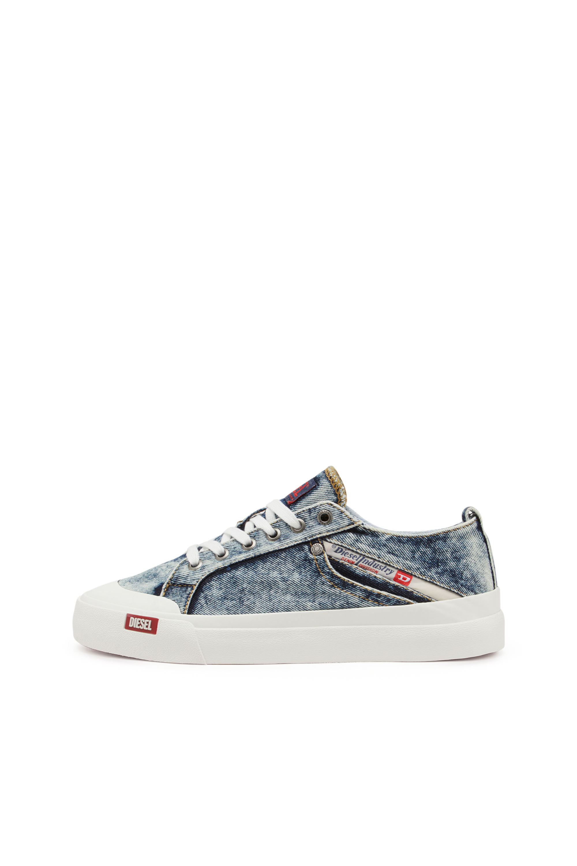 Women's S-Athos-Denim sneakers with pocket detail | Blue | Diesel