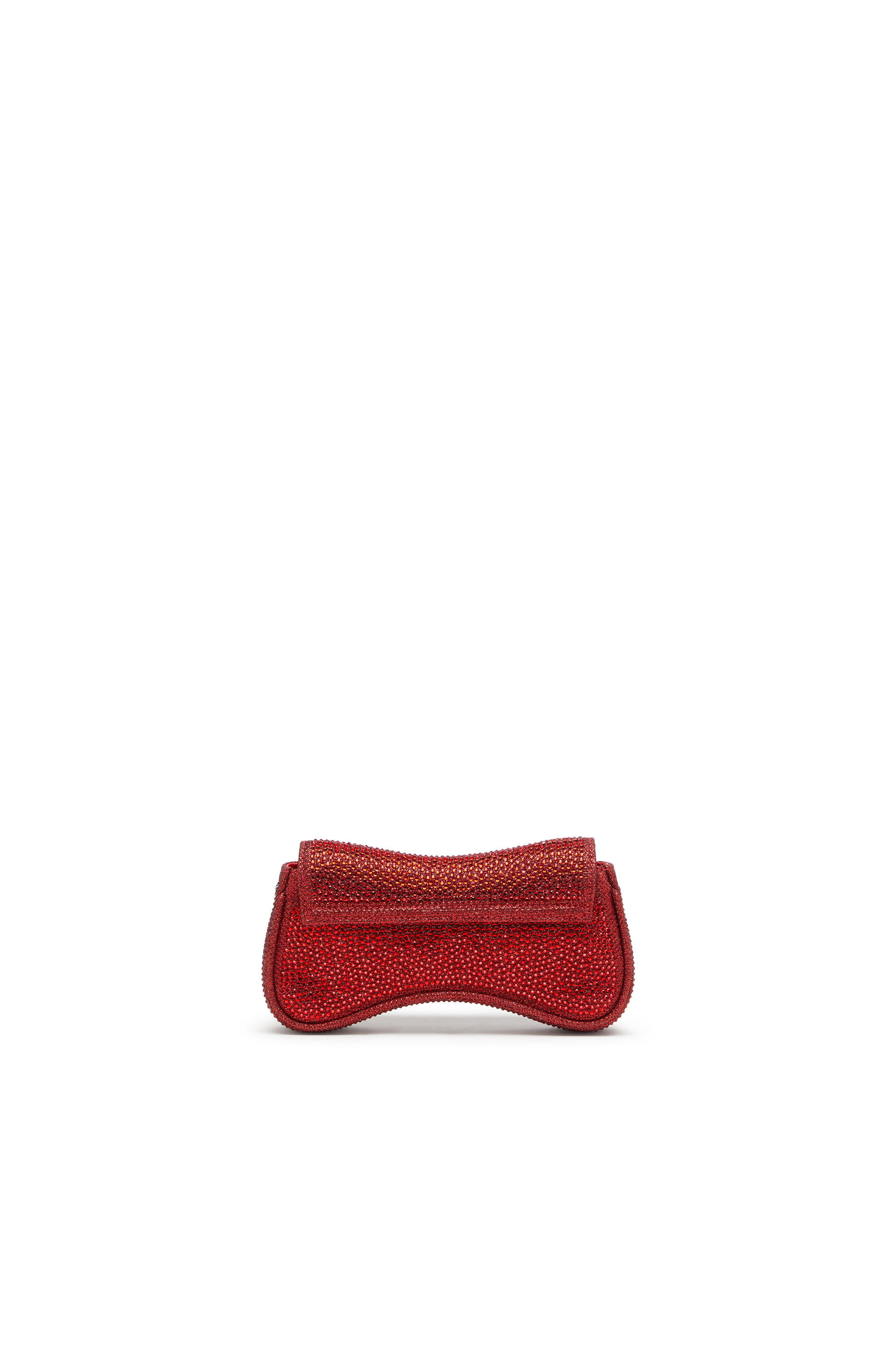 Women's Play-Mini crossbody bag in crystal Lurex | Red | Diesel