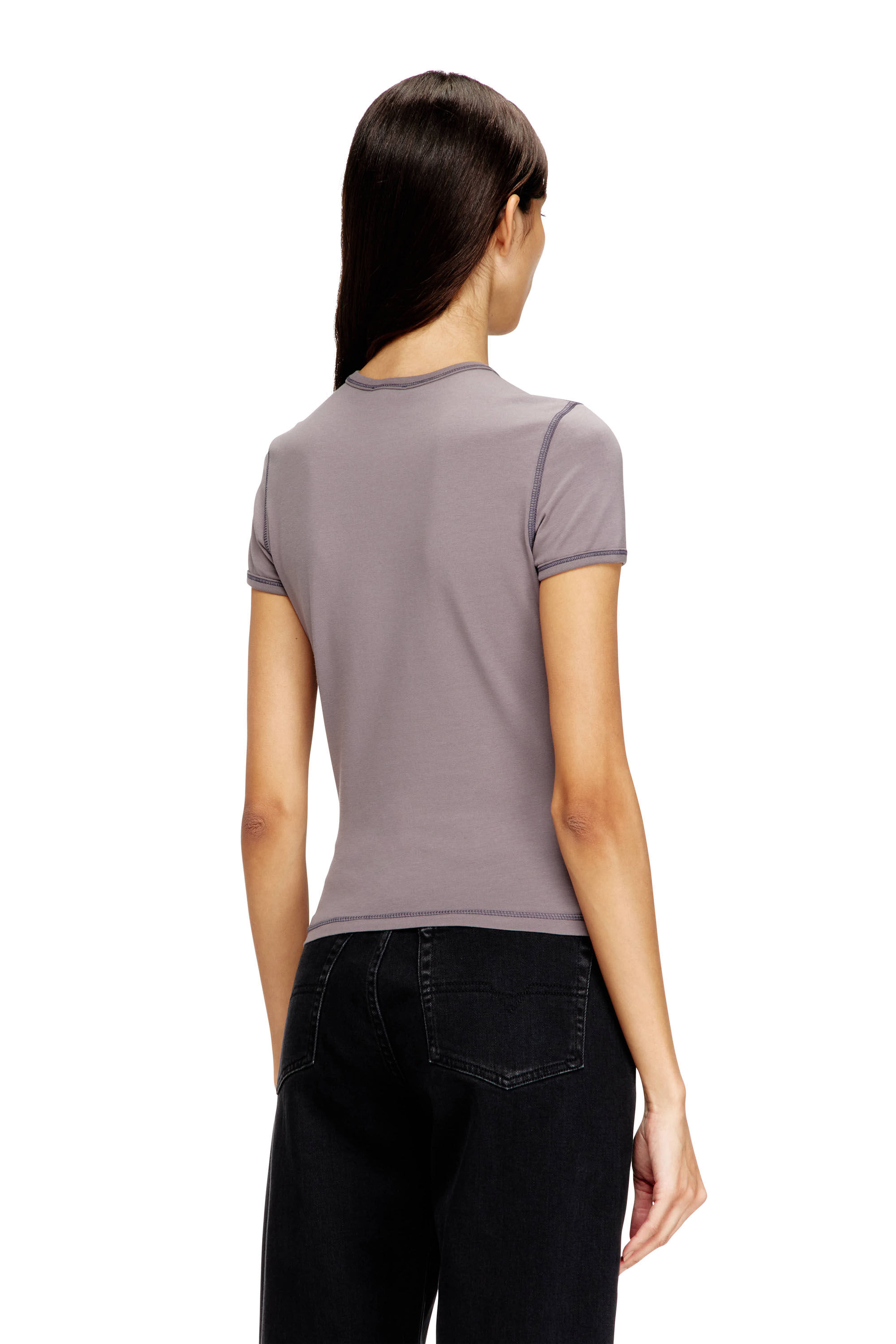 Women's Slim T-shirt with heart print and studs | ToBeDefined | Diesel